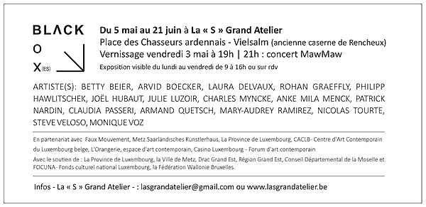 Exposition Black Box(es) à la "S" Grand Atelier à Rencheux, place des ...